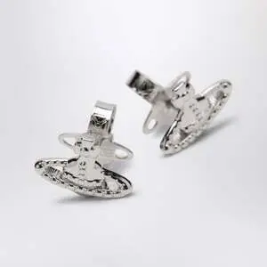 VIVIENNE WESTWOOD Farah Orb Logo Stud Earrings In Platinum - Silver