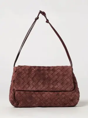 Bottega Veneta BOTTEGA VENETA Woven Calfskin Shoulder Bag Red