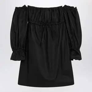 Saint Laurent Off-the-shoulder Mini Dress - Black