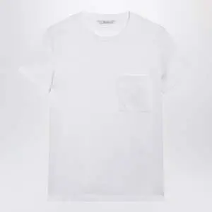 Max Mara Cotton Jersey T-shirt With Embroidered Pocket - White