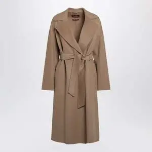 Max Mara Belted Wool Blend Coat - Brown