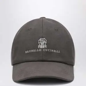 Brunello Cucinelli Cotton Baseball Cap With Embroidered Logo - Brown