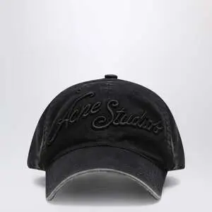 Acne Studios Baseball Cap With Embroidered Logo - Black