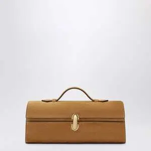 Savette Slim Symmetry Pouch In Calf Leather - Cream