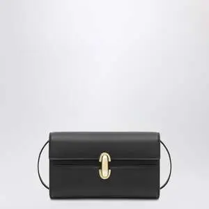 Savette Mini Symmetry Crossbody Bag In Leather - Black