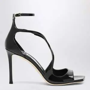 JIMMY CHOO Patent Leather Strappy High Heel Sandals - Black