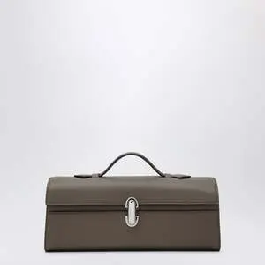 Savette Calf Leather Slim Symmetry Pouch - Brown