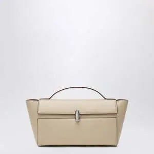 Savette Symmetry Trapeze Pouch In Calf Leather - White