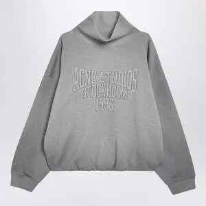 Acne Studios Logo Fleece Sweatshirt - Gray