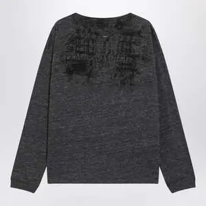 MAISON MARGIELA Long Sleeve Cotton T-shirt - Gray
