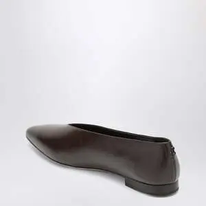 JIMMY CHOO Margot Ballet Flats In Chocolate Leather - Brown