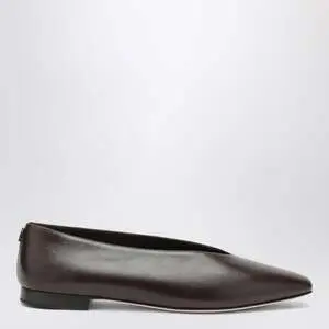 JIMMY CHOO Margot Ballet Flats In Chocolate Leather - Brown