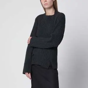 Victoria Beckham Ribbed Wool And Cashmere Blend Sweater - Brown