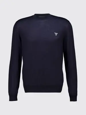 Prada Long Sleeve Crew Neck Sweater - Blue