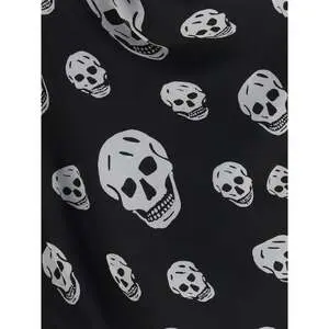 Alexander McQueen Skull Print Asymmetrical Halterneck Top - Black