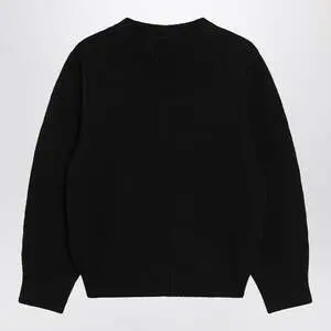TOTEME Oversized Crewneck Sweater In Cotton - Black