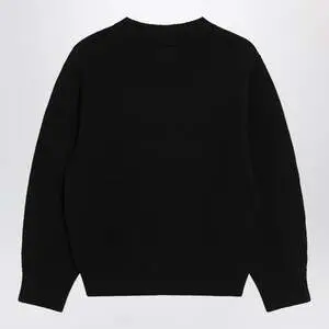 TOTEME Oversized Crewneck Sweater In Cotton - Black