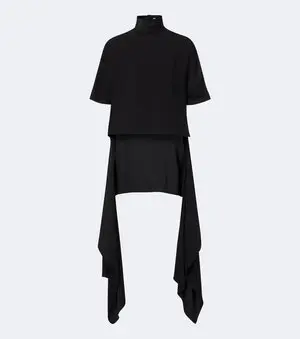 Alaïa Asymmetrical High Neck Top - Black