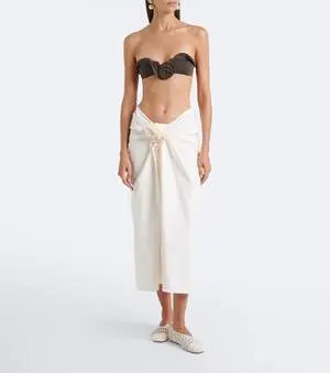Magda Butrym Draped Cotton Maxi Skirt