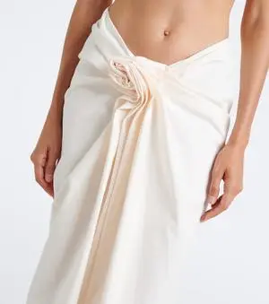 Magda Butrym Draped Cotton Maxi Skirt