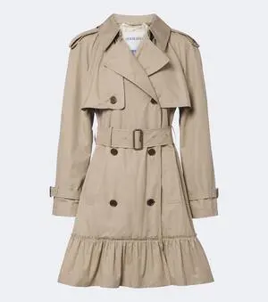 Burberry Cotton Gabardine Trench Coat - Beige