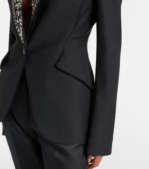 Alexander McQueen Embellished Single-breasted Wool Blazer