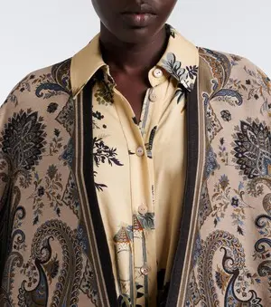Etro Paisley Jacquard Wool-blend Shawl - Beige