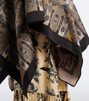 Etro Paisley Jacquard Wool-blend Shawl - Beige
