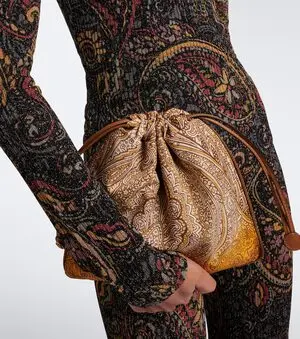Etro Small Paisley Clutch - Beige