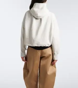 Sacai Cotton Jersey Zip-up Hoodie - Grey