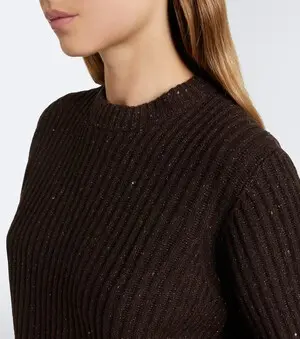 Brunello Cucinelli Ribbed-knit Cashmere And Wool-blend Sweater