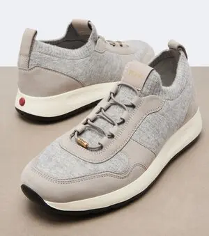 TOD'S Suede-trimmed Sneakers