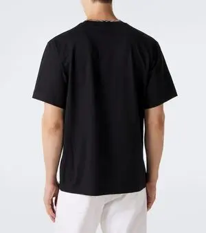 Burberry Check Cotton Jersey T-shirt - Black