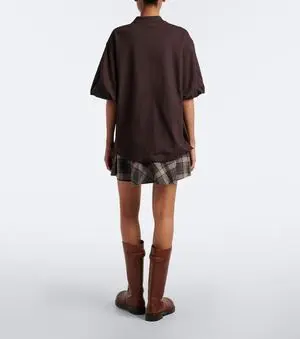 Acne Studios Checked Layered Cotton-blend Polo Dress