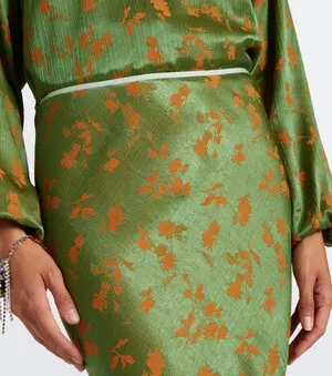 Dries Van Noten Floral Midi Skirt