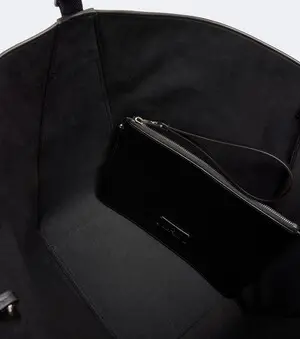 Moncler Carlo Suede Shoulder Bag