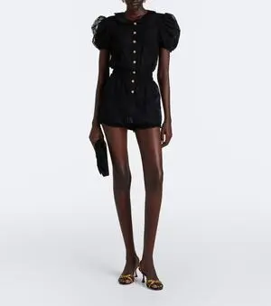 Alessandra Rich Lace Romper