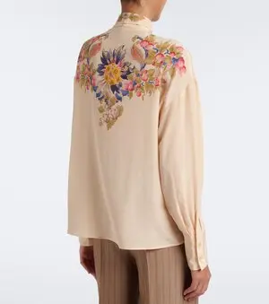 Etro Floral Silk Cr�pe De Chine Blouse