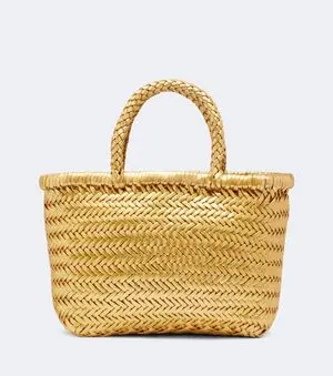Rixo X Dragon Diffusion Lysia Leather Top-handle Bag - Gold