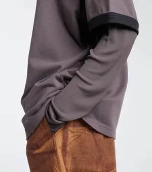 Acne Studios Layered Printed Cotton T-shirt - Grey