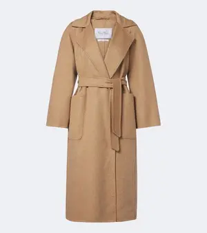 Max Mara Wool Wrap Coat - Beige