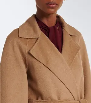 Max Mara Wool Wrap Coat - Beige