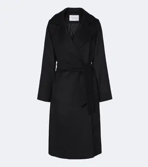 Max Mara Wool Wrap Coat - Black