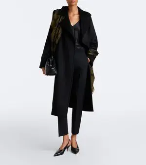 Max Mara Wool Wrap Coat - Black