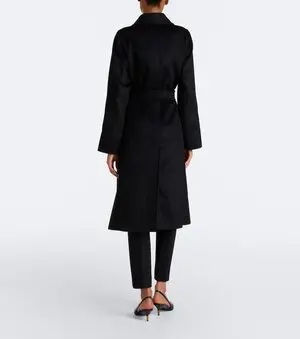 Max Mara Wool Wrap Coat - Black
