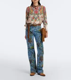 Etro Floral Flared Jeans
