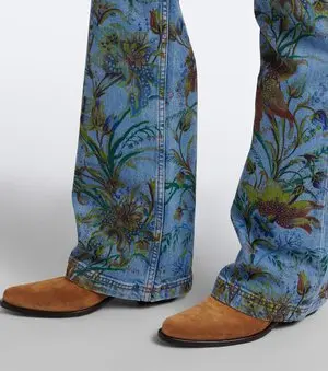 Etro Floral Flared Jeans