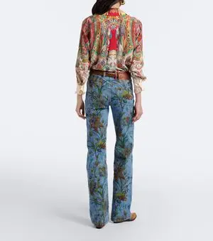 Etro Floral Flared Jeans