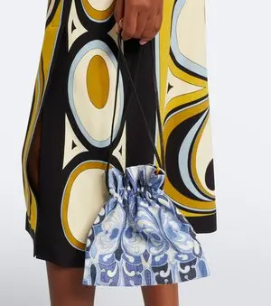 La DoubleJ Printed Pouch With Drawstring Top