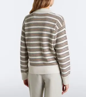 Brunello Cucinelli Striped Cotton-blend Polo Sweater